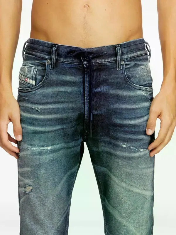 DIESEL® D-krooley Joggjeans With Tapered Leg And Treated Wash