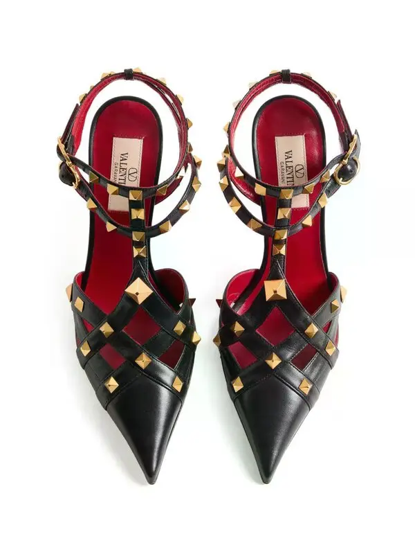 Valentino Garavani Studded Kidskin Pumps - Black