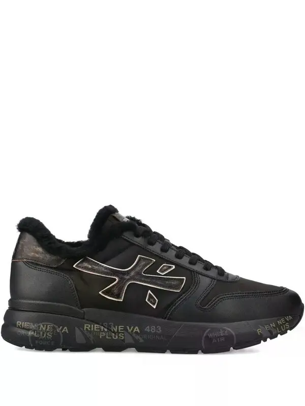 Premiata Mick Fur-trim Sneakers - Black