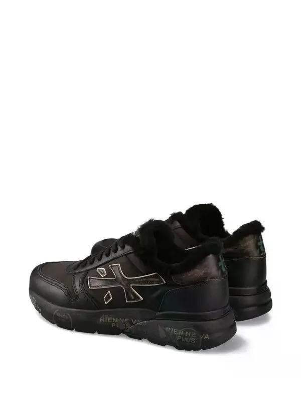 Premiata Mick Fur-trim Sneakers - Black