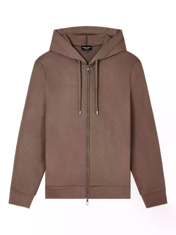 Giorgio Armani Zip-up Drawstring Hoodie