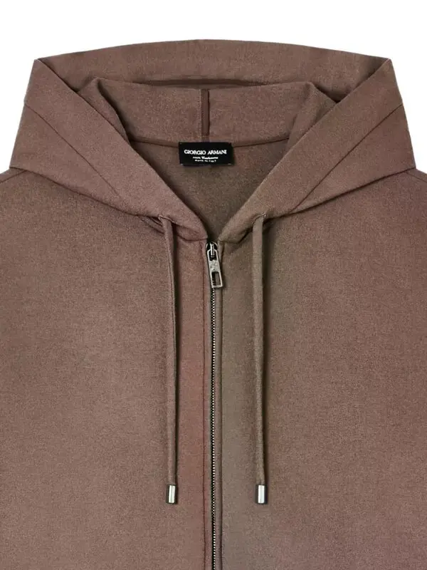 Giorgio Armani Zip-up Drawstring Hoodie