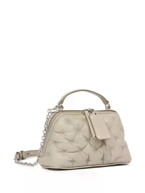 MAISON MARGIELA Glam Slam Embroidery Trapezoid Tote Bag - Neutrals