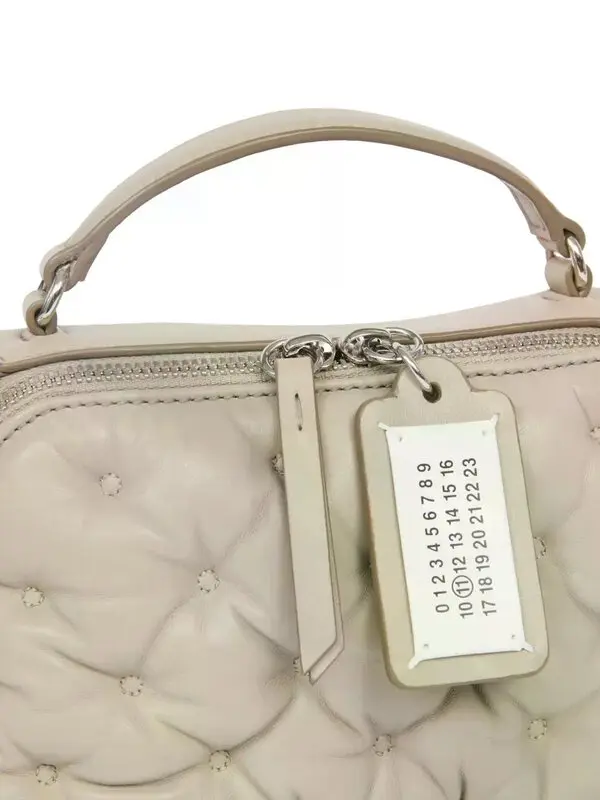 MAISON MARGIELA Glam Slam Embroidery Trapezoid Tote Bag - Neutrals