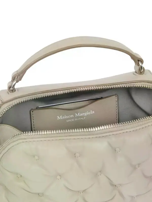MAISON MARGIELA Glam Slam Embroidery Trapezoid Tote Bag - Neutrals
