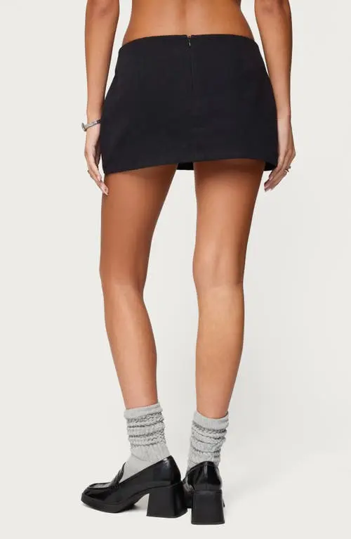 EDIKTED Monrow Low-rise Microskort By - Black