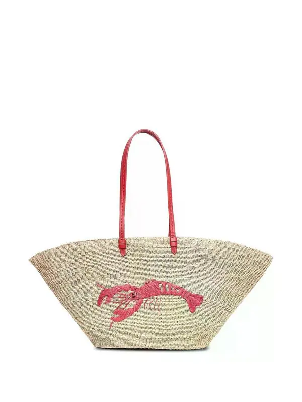 Poolside Lobster-appliqué Tote Bag