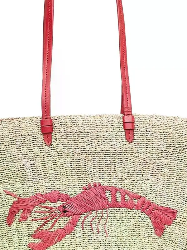 Poolside Lobster-appliqué Tote Bag