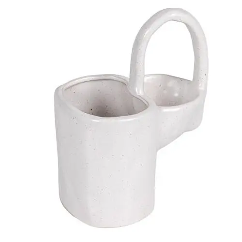 STORIED HOME Stoneware Sponge And Dish Brush Holder