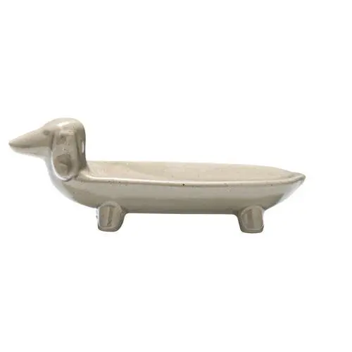 STORIED HOME Ceramic Dog Dish