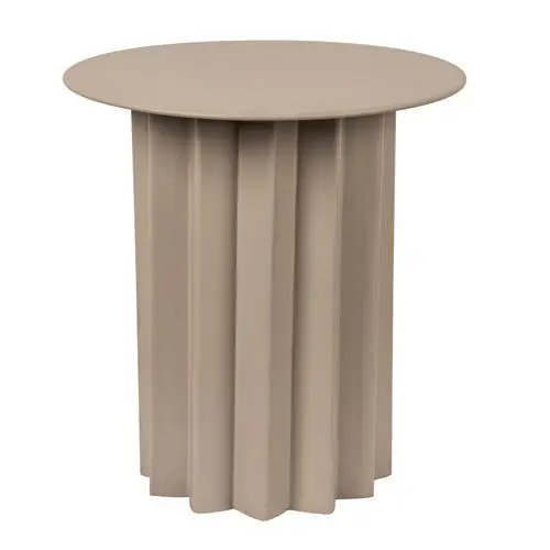 STORIED HOME Pleated Metal Side Table