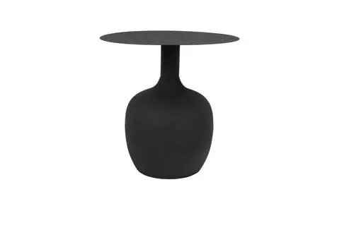 STORIED HOME Modern Textured Round Metal Side Table