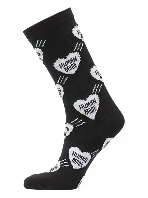 HUMAN MADE Heart-embellished Socks - Black