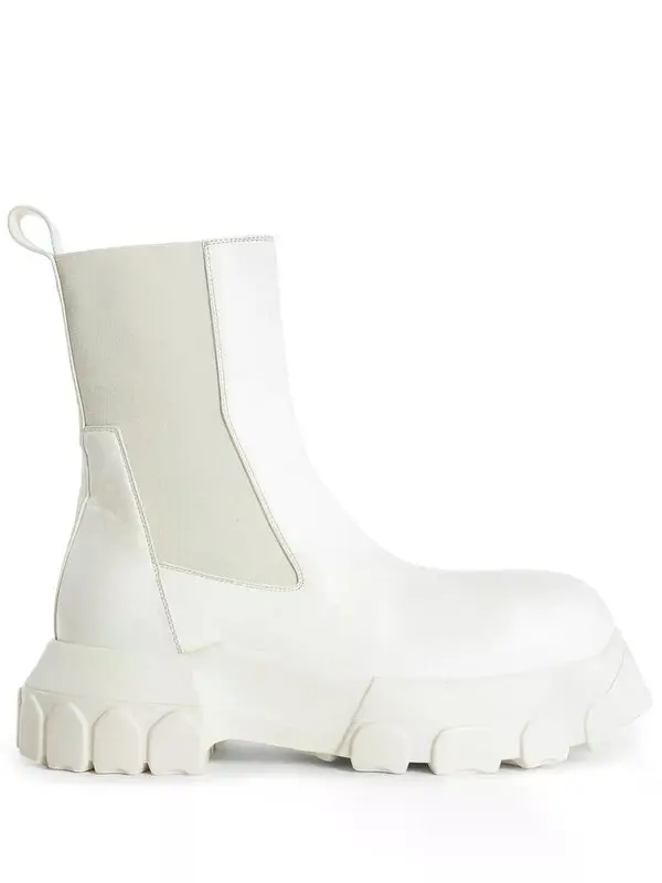 Rick Owens Tractor Sole Beatle Boots - White