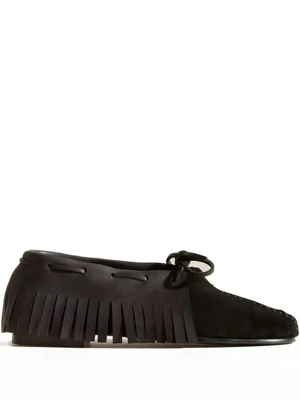Hereu Tilla Fringes Loafers - Black