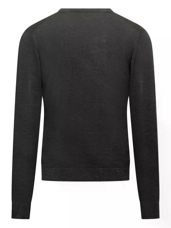 FILIPPO DE LAURENTIIS V-neck Long Sleeve Sweater - Grey