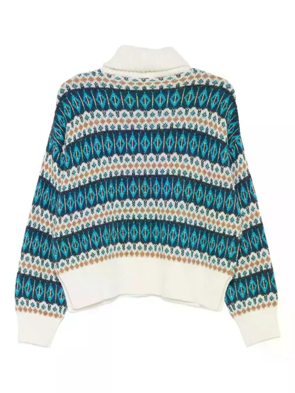 Liu Jo Patterned Turtleneck Sweater