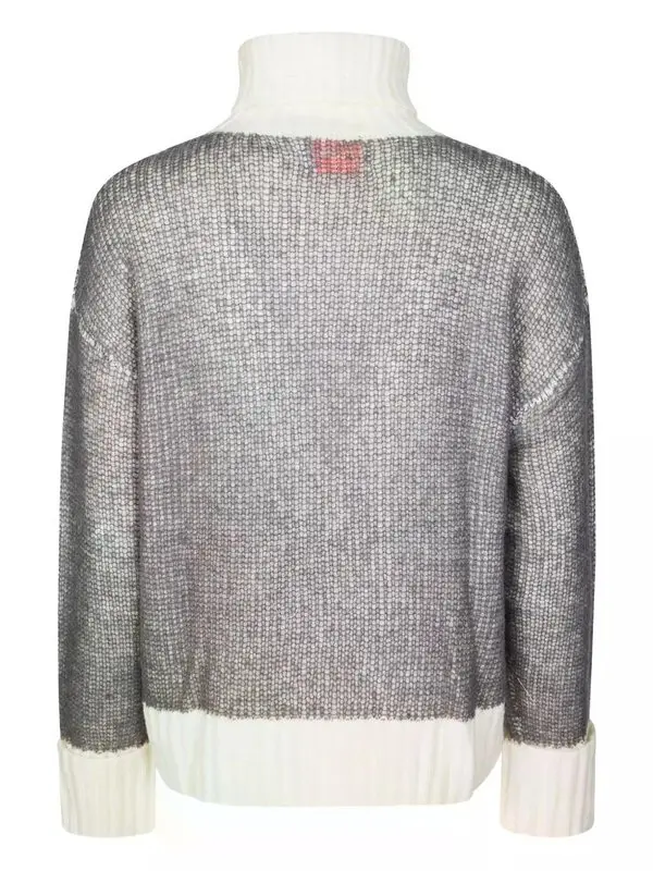 SUN 68 Two-toned Roll-neck Sweater