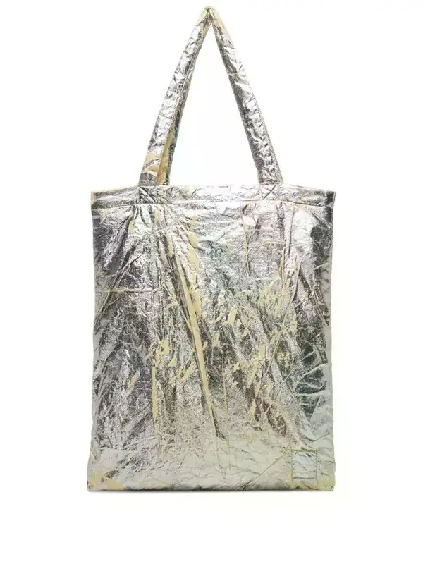 Rick Owens Palladium Foil Shopper Tote Bag - Silver
