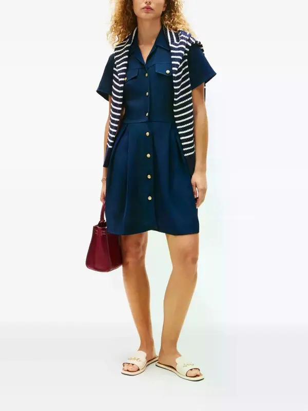 Tommy Hilfiger Buttoned-Pocketed Mini Dress In Blue - 41% Off | Editorialist