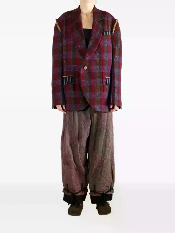 COMMUNS Check Pattern Blazer