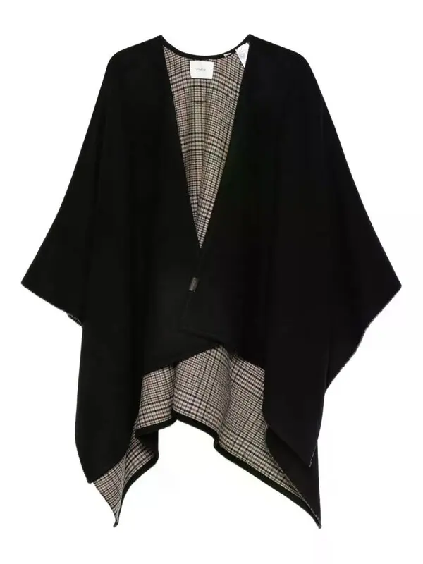 Vince Plaid Cape - Black