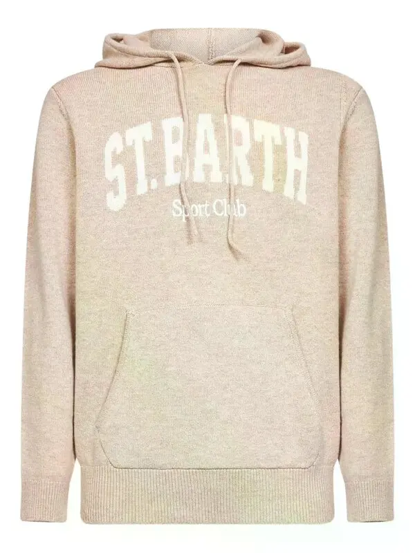 MC2 SAINT BARTH Logo-jacquard Hoodie - Neutrals
