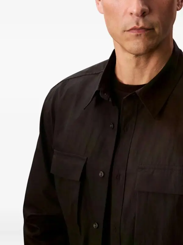 Calvin Klein Pocket Long-sleeved Shirt - Black