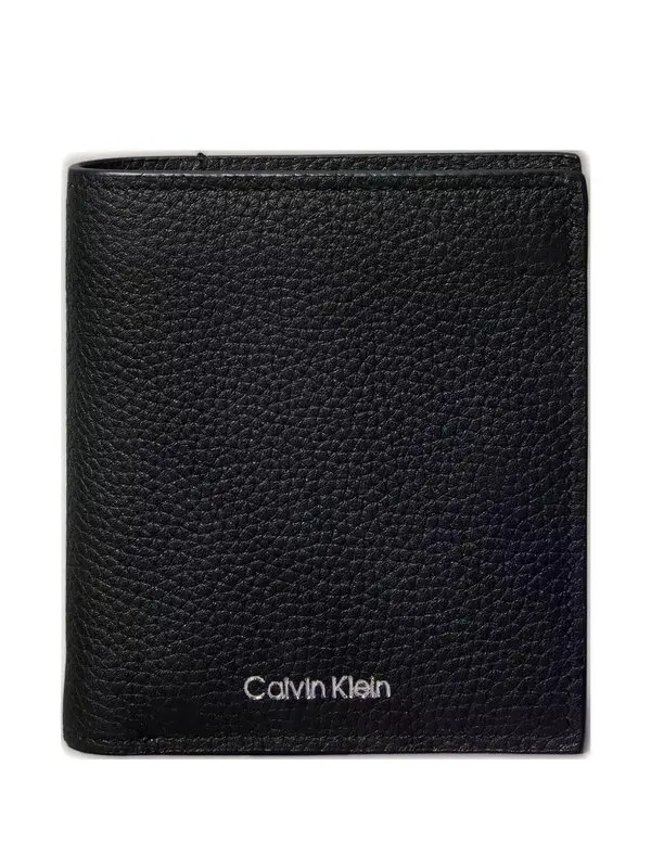 Calvin Klein Embossed-logo Trifold Wallet - Black
