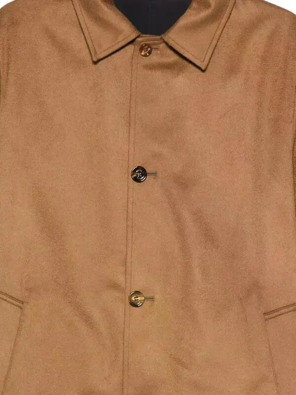 KIRED Button-fastening Reversible Cashmere Coat - Brown