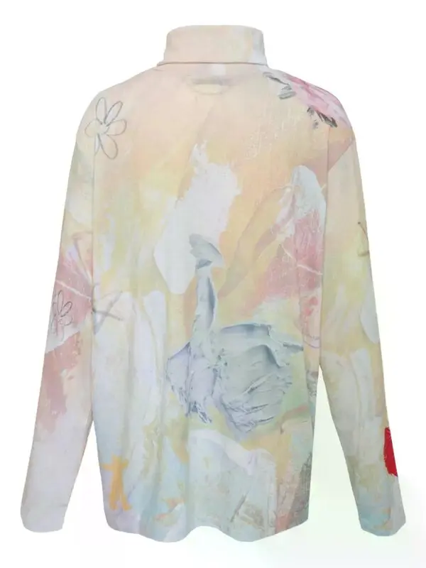 OPEN YY Graphic-print Turtleneck Top