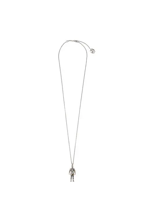 Burberry Equestrian Knight Charm Necklace - Silver