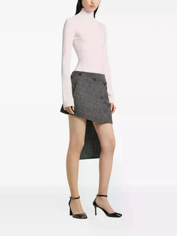 COURREGES Mock-neck Interlock Knit Sweater