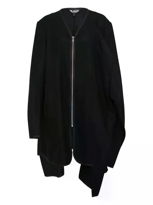 BLACK COMME DES GARÇONS Zip-up Wool Cape