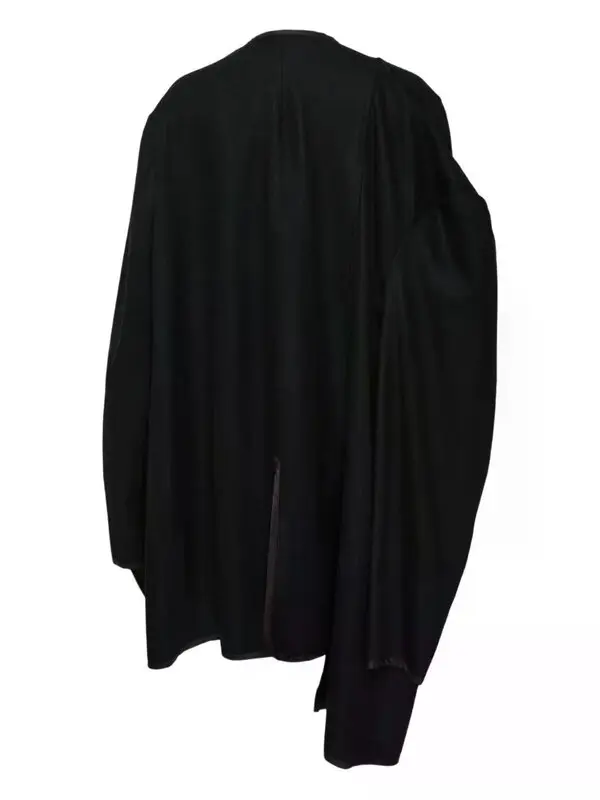 BLACK COMME DES GARÇONS Zip-up Wool Cape