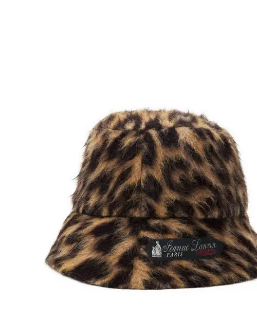 LANVIN Printed Reversible Bucket Hat - Leopard