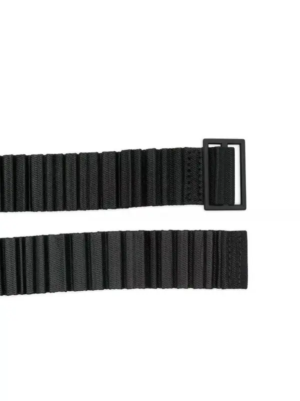 Issey Miyake Pleated Buckle Belt - Black