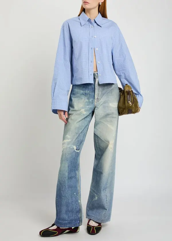 Our Legacy Balloon Checked Cotton-poplin Shirt