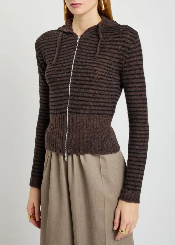 Our Legacy Compact Striped Brushed Alpaca-blend Jumper