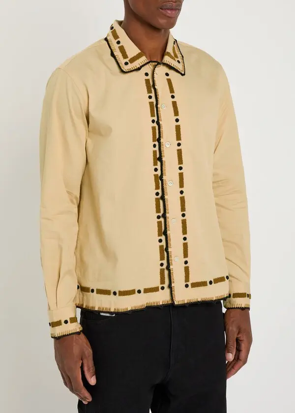 BODE Bead-embellished Cotton Shirt