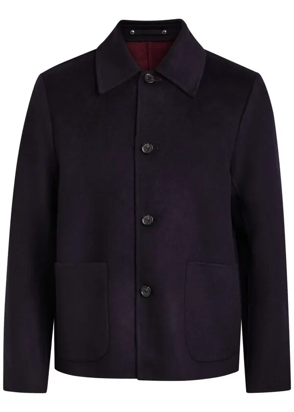 Paul Smith Wool-blend Jacket - Navy