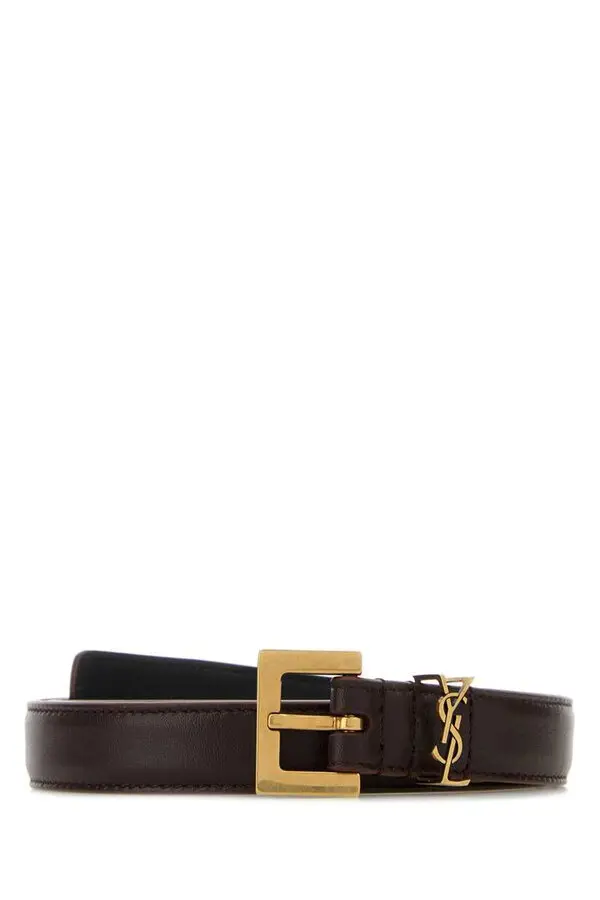 Saint Laurent Leather Belt - Brown