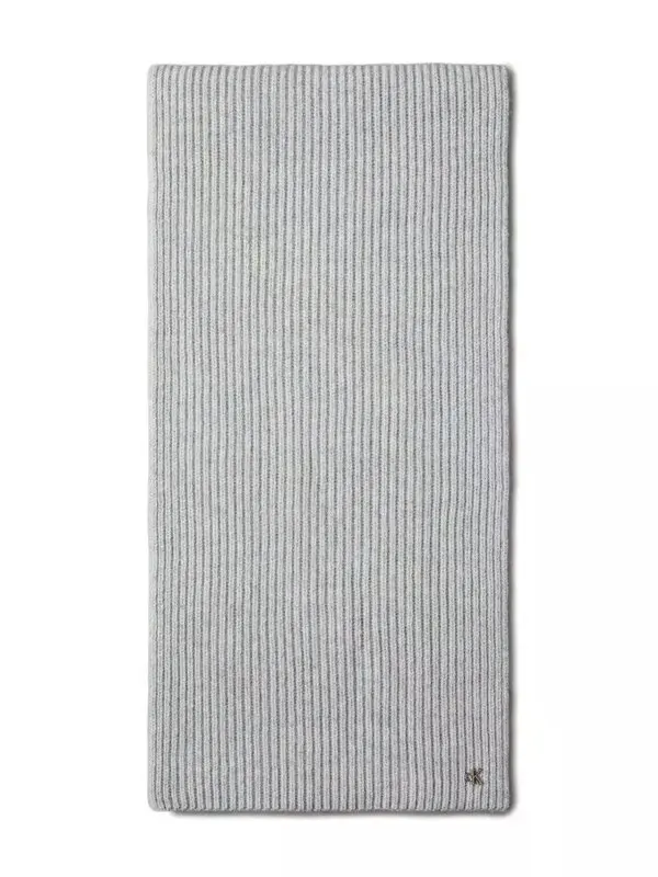 Calvin Klein Ribbed Logo Scarf - Grey