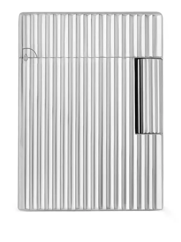 S.t. Dupont Ribbed Lighter - Silver