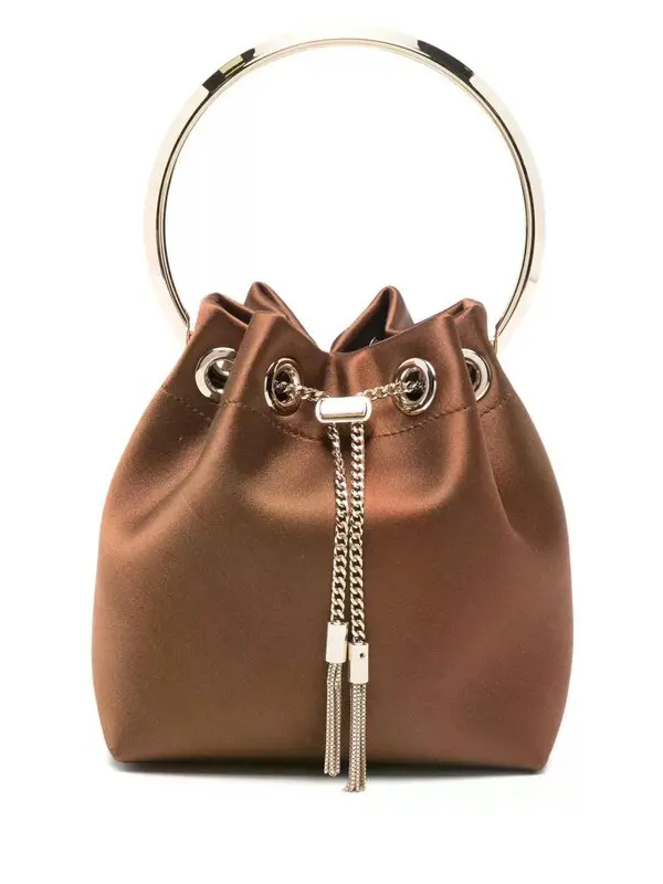 JIMMY CHOO Bon Bon Ring-handle Mini Bag - Brown