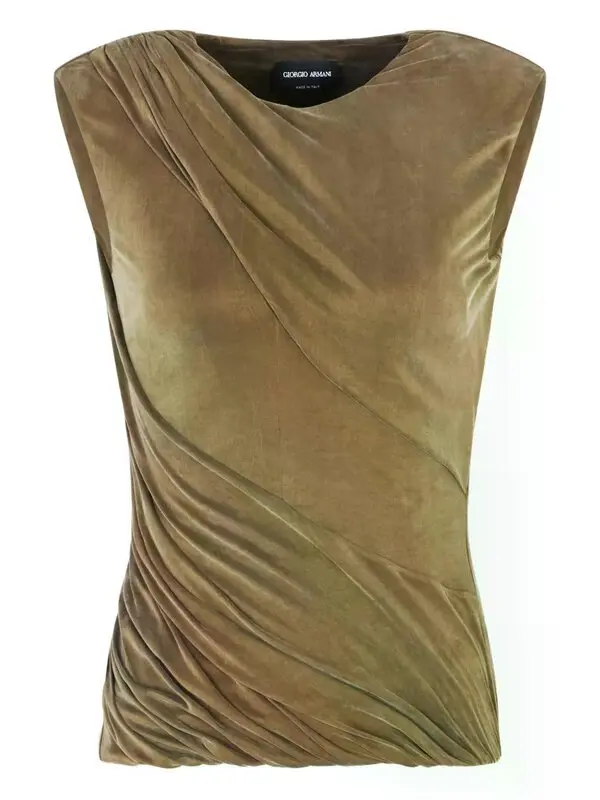 Giorgio Armani Draped Sleeveless Top