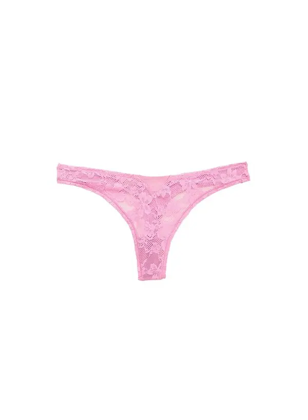 Fleur Du Mal Le Stretch Lace Thong - Bisou