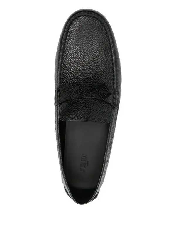 Fendi Ff Metal Driving Loafers In Black - 36% Off | Editorialist display picture 1