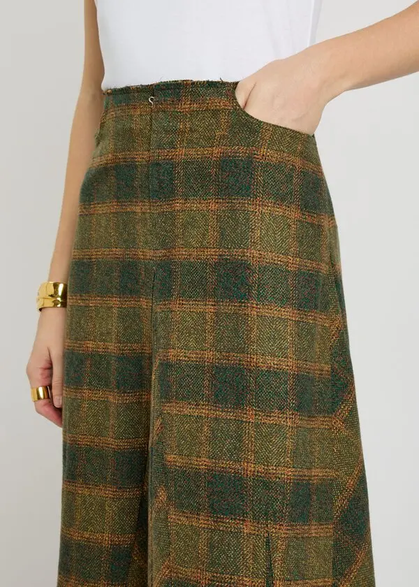 Our Legacy Rebel Checked Cotton Maxi Skirt - Stripe