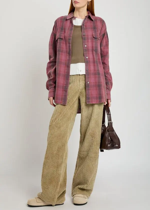 Our Legacy Full Cut Distressed Terry-corduroy Trousers